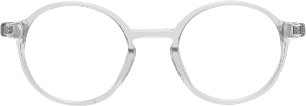 Clear Retro-Vintage Keyhole Bridge Round Eyeglasses - Future