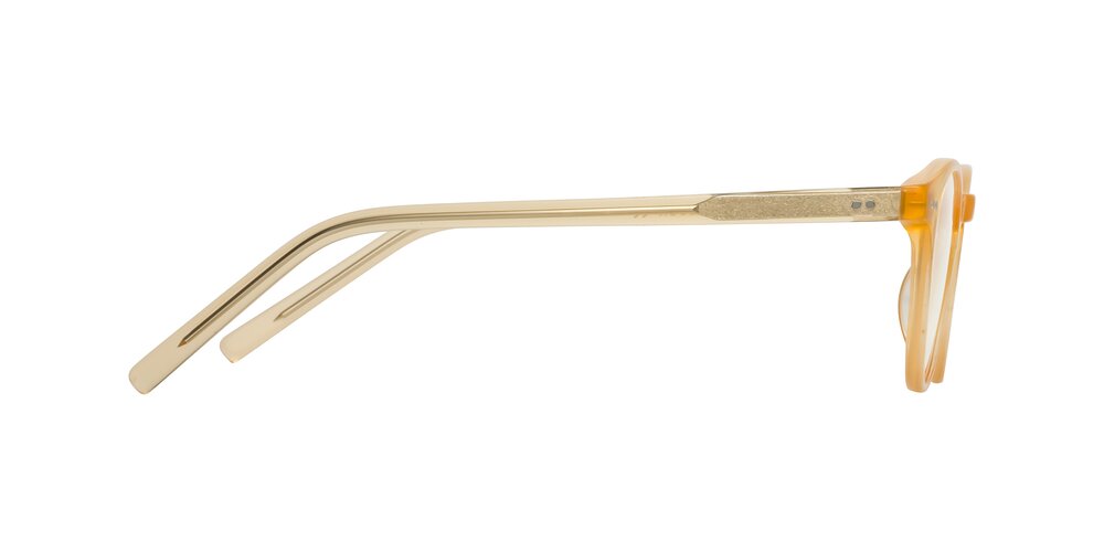 Translucent Yellow Narrow Retro-Vintage Round Reading Glasses - Marley