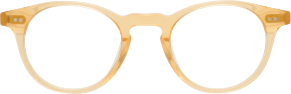 Translucent Yellow Narrow Retro-Vintage Round Reading Glasses - Marley