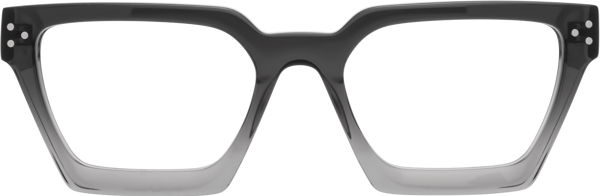 Gradient Gray Hipster Acetate Trapezoid Eyeglasses - Callan