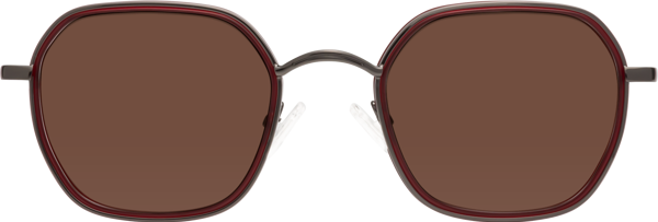 Ruby/Gunmetal Mixed Retro-Vintage Windsor Tinted Sunglasses with Brown ...