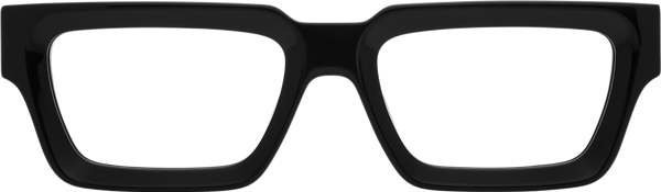 Black Thick Designer Rectangle Eyeglasses - Stockport