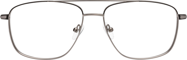 Gunmetal/Black Grandpa Double Bridge Metal Eyeglasses - Determined