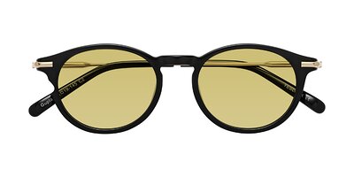 Gold Lightweight Round Rimless Tinted Sunglasses with Garnet Sunwear ...