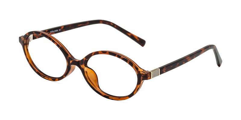 Tortoise Hipster TR90 Oval Eyeglasses - Ubell