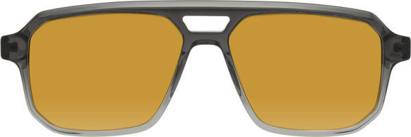 Gradient Gray Acetate Square Aviator Gradient Sunglasses with Champagne ...