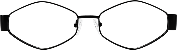 Black Designer Metal Geometric Blue Light Glasses - Midney