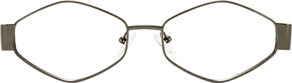 Gunmetal Designer Metal Geometric Eyeglasses - Midney
