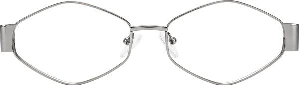 Silver Designer Metal Geometric Eyeglasses - Midney