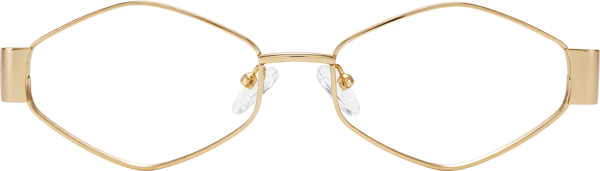 Gold Designer Metal Geometric Eyeglasses - Midney