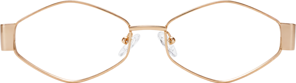Rose Gold Designer Metal Geometric Eyeglasses - Midney