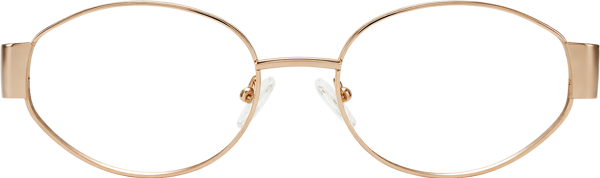 Rose Gold Designer Metal Oval Reading Glasses - Kadrid