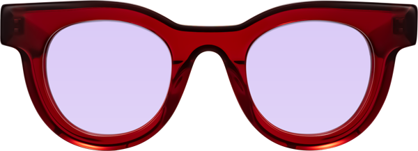 Wine Thick Hipster Round Tinted Sunglasses with Light Purple Sunwear ...