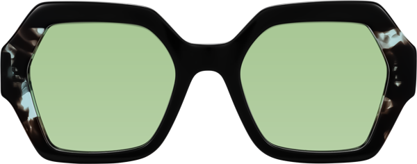 Black/Teal Tortoise Oversized Acetate Geometric Tinted Sunglasses with ...