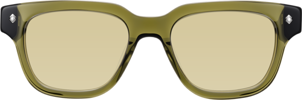 Moss Green/Light Blue Striped Hipster Acetate Trapezoid Tinted ...