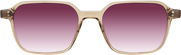 Champagne Classic Plastic Rectangle Gradient Sunglasses with Wine ...