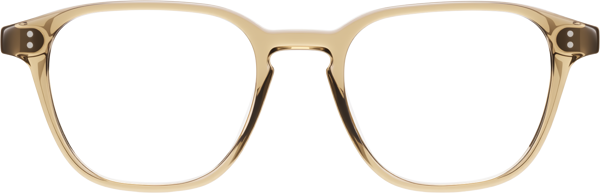 Champagne Narrow Keyhole Bridge Plastic Eyeglasses - Huites