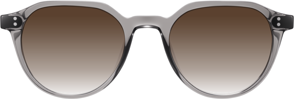 Gray Narrow Geometric Round Gradient Sunglasses with Brown Sunwear ...