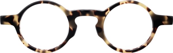 Ivory Tortoise Narrow Retro-Vintage Round Eyeglasses - Enno