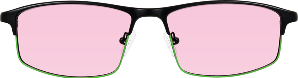 Black/Green Wrap Around Sports Rectangle Tinted Sunglasses with Light ...