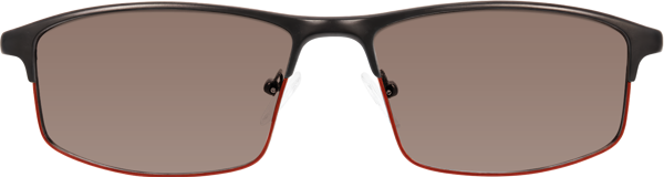 Gray/Red Wrap Around Sports Rectangle Tinted Sunglasses with Medium ...