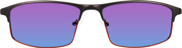 Gray/Red Wrap Around Sports Rectangle Gradient Sunglasses with Purple ...