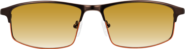 Brown/Orange Wrap Around Sports Rectangle Gradient Sunglasses with ...