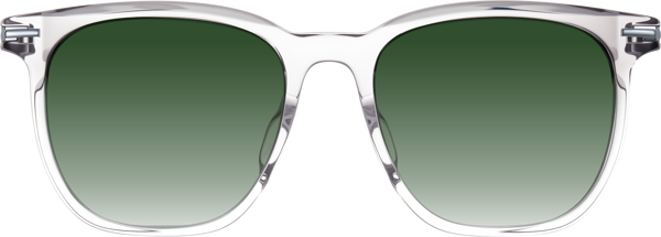 Gradient Crystal Gray Grandpa Oversized Square Gradient Sunglasses with ...
