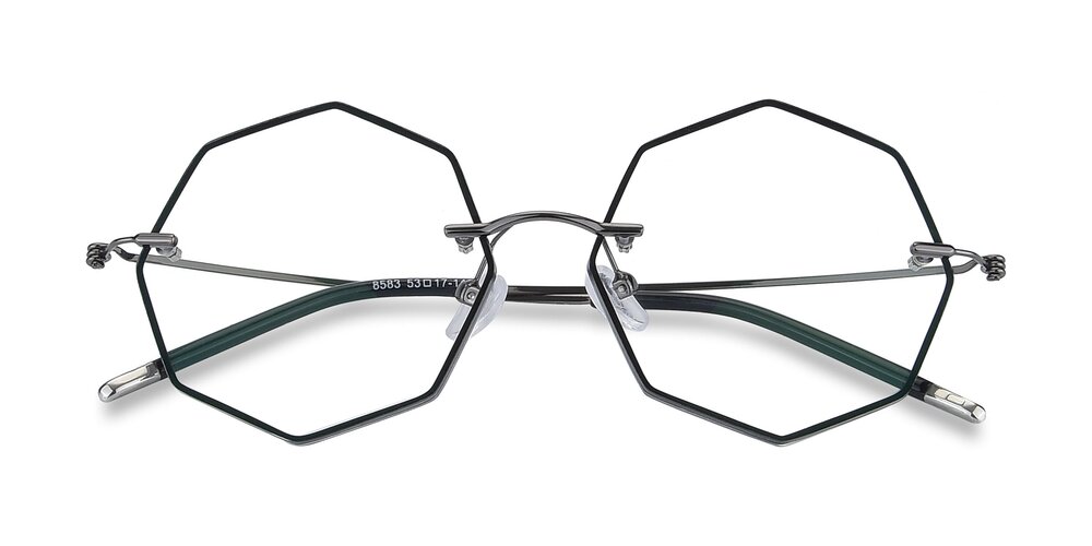 Black Geek-Chic Oversized Round Eyeglasses - Bloom