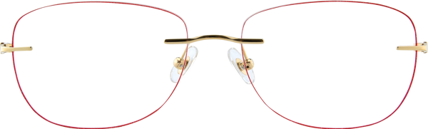 Silver Classic Rectangle Rimless Eyeglasses - Smart