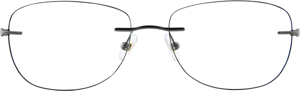 Silver Classic Rectangle Rimless Eyeglasses - Smart