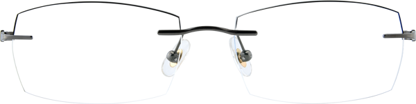 Silver Classic Rectangle Rimless Eyeglasses - Smart