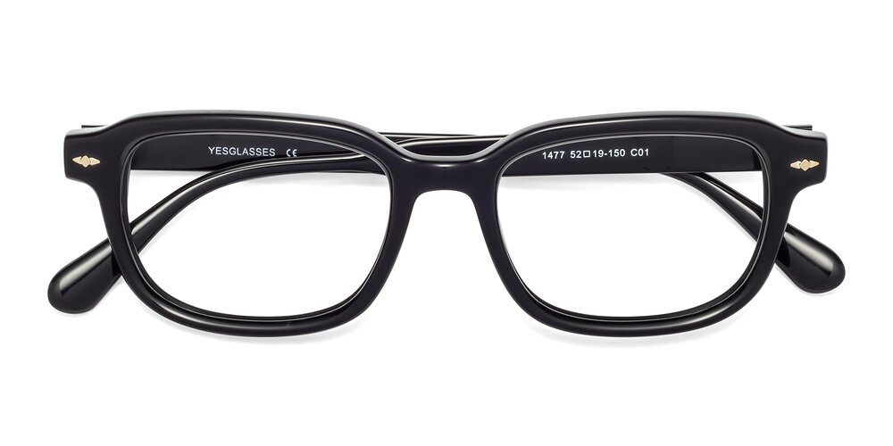 Tortoise Horn-Rimmed Hipster Rectangle Eyeglasses - Couch
