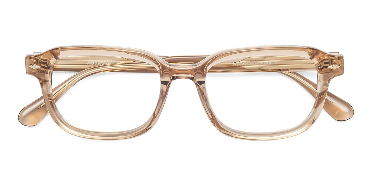 Red Horn-Rimmed Hipster Rectangle Eyeglasses - Couch