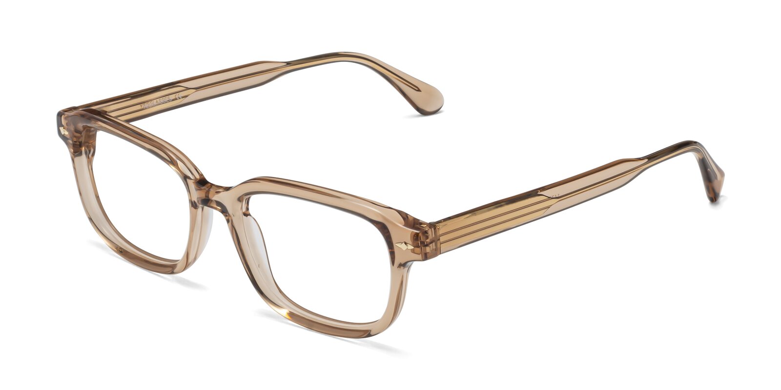 Caramel Classic Acetate Rectangle Blue Light Glasses - 1477