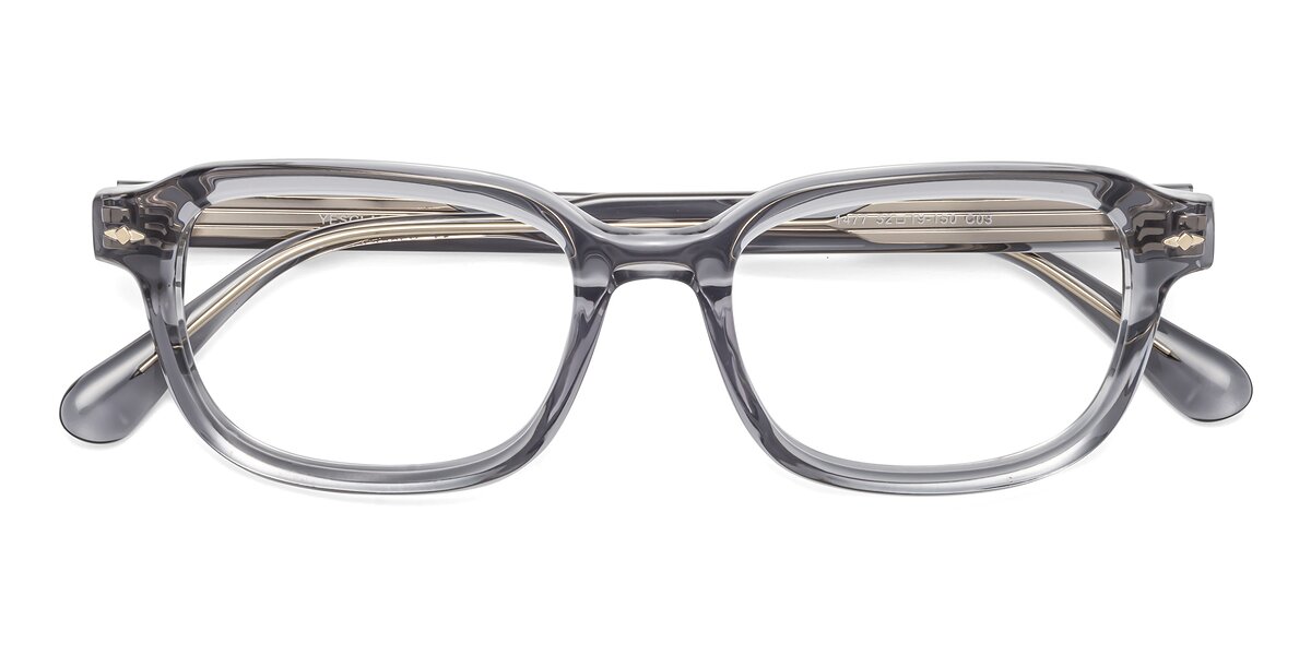Red Horn-Rimmed Hipster Rectangle Eyeglasses - Couch