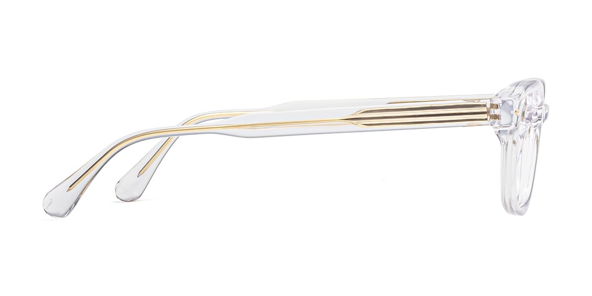 Clear Classic Acetate Rectangle Blue Light Glasses - 1477