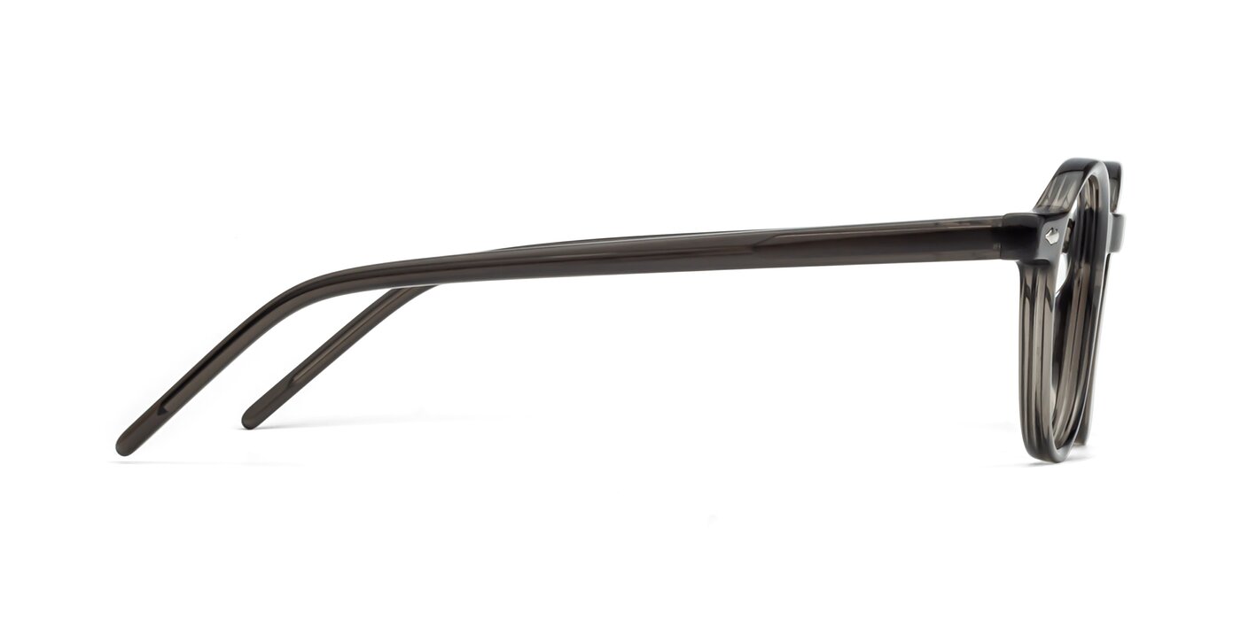 Gray Retro-Vintage Keyhole Bridge Round Eyeglasses - 1542