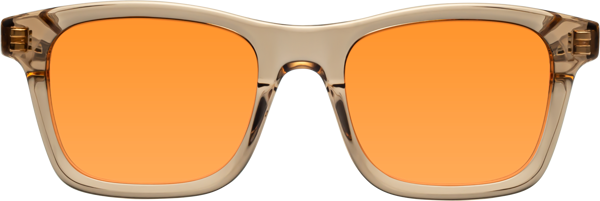 Caramel Classic Acetate Square Tinted Sunglasses with Orange Sunwear ...