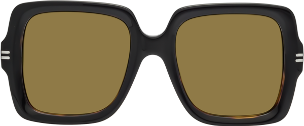 Tortoise Narrow Oversized Square Polarized Sunglasses with Brown ...