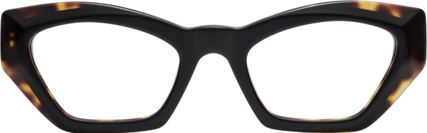 Tortoise Geek-Chic Acetate Geometric Eyeglasses - 1549