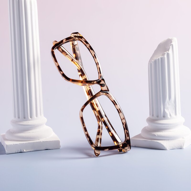Tortoise Oversized Grandpa Square Eyeglasses - Sheldon