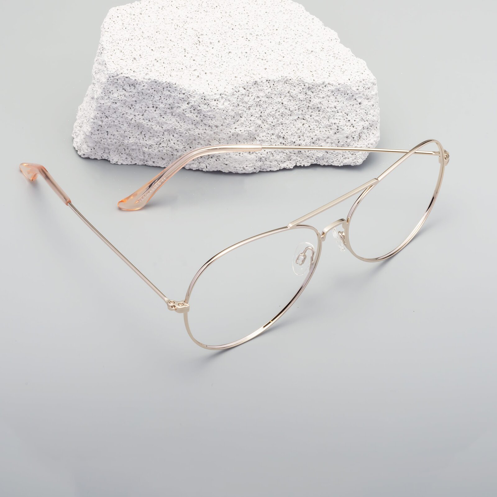 Gold Oversized Grandpa Aviator Eyeglasses - Paradise