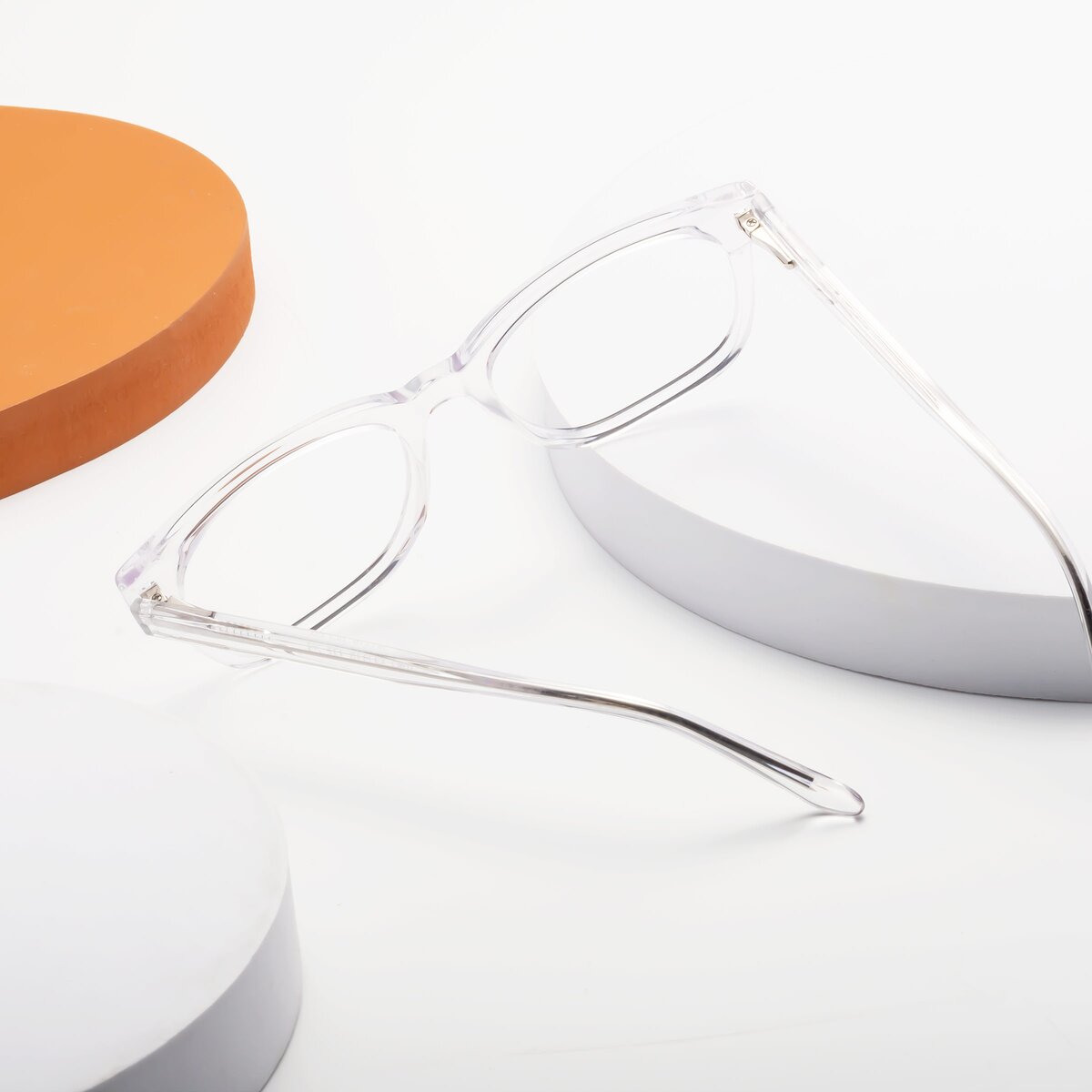 Clear Medium Thick Acetate Eyeglasses - 1052