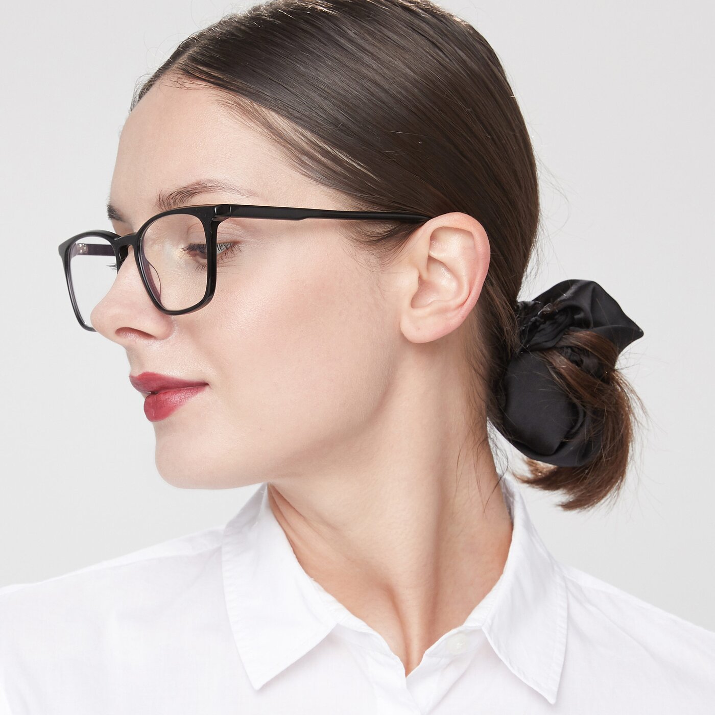 Black Keyhole Bridge Acetate Trapezoid Eyeglasses - Vigor