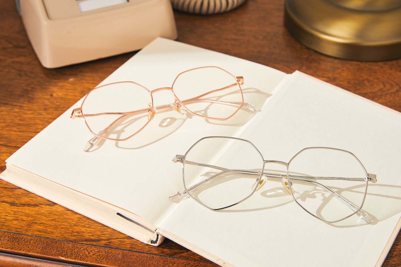 Silver Hipster Aviator Geometric Blue Light Glasses - Sunshine