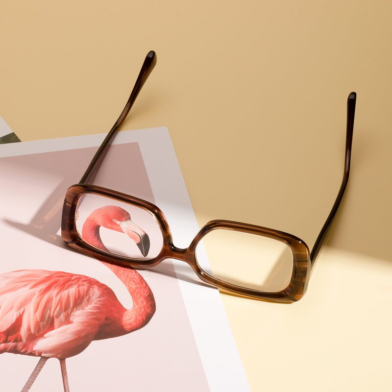 Coffee Geek-Chic Thick Acetate Eyeglasses - Board