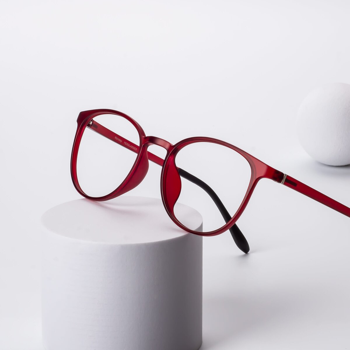 Wine Lightweight Low Bridge Fit TR90 Eyeglasses - Monday