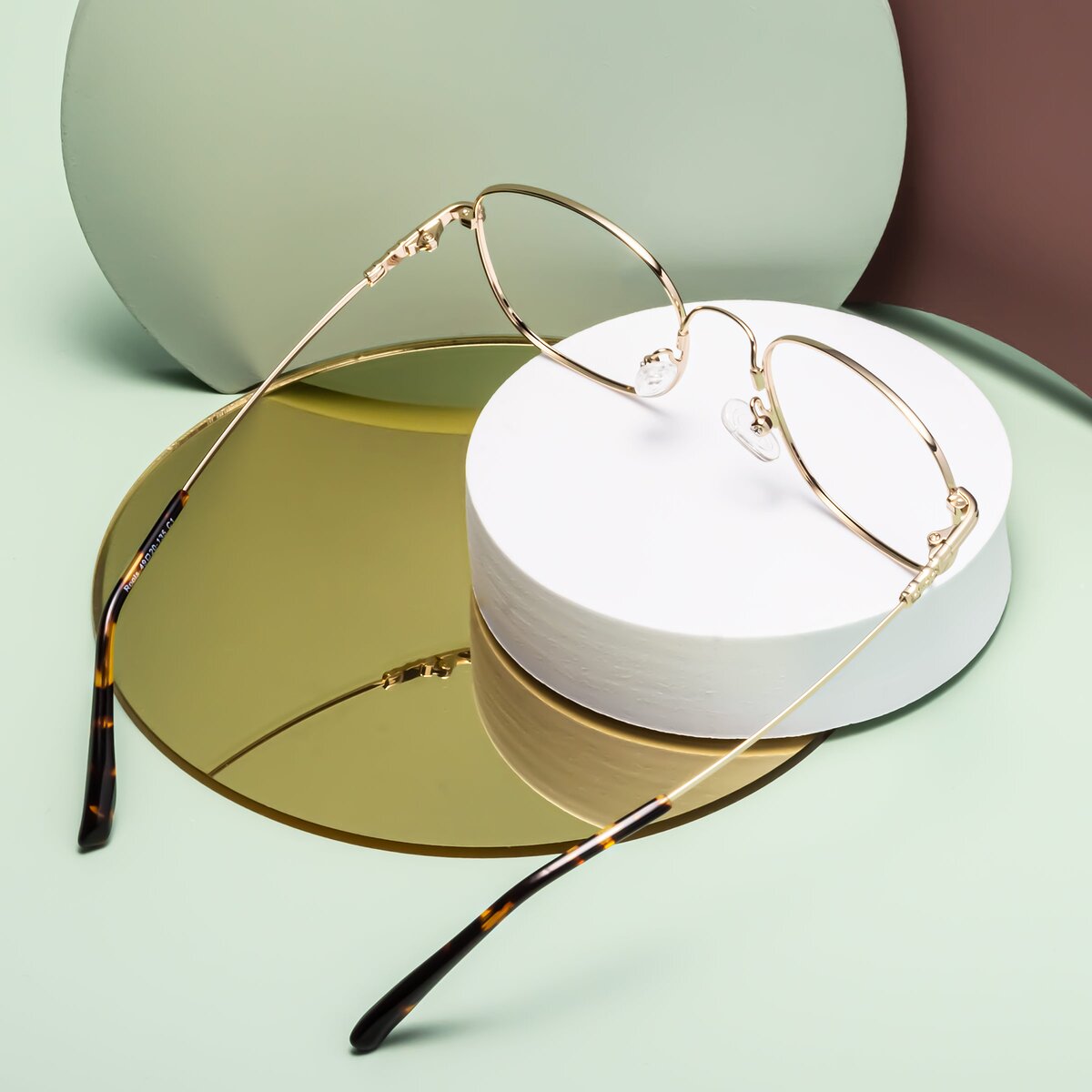 Gold Classic Flexible Metal Eyeglasses - Roots