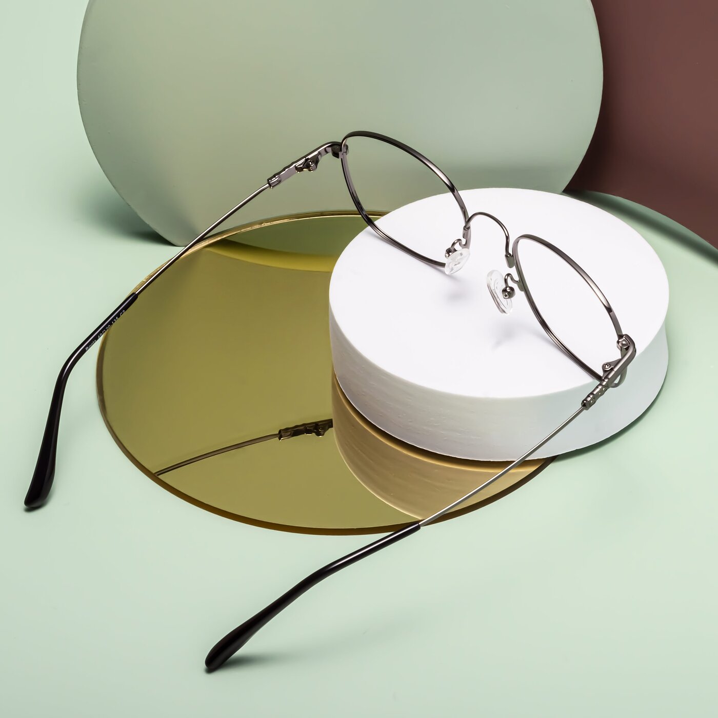 Gunmetal Classic Flexible Metal Eyeglasses - Roots